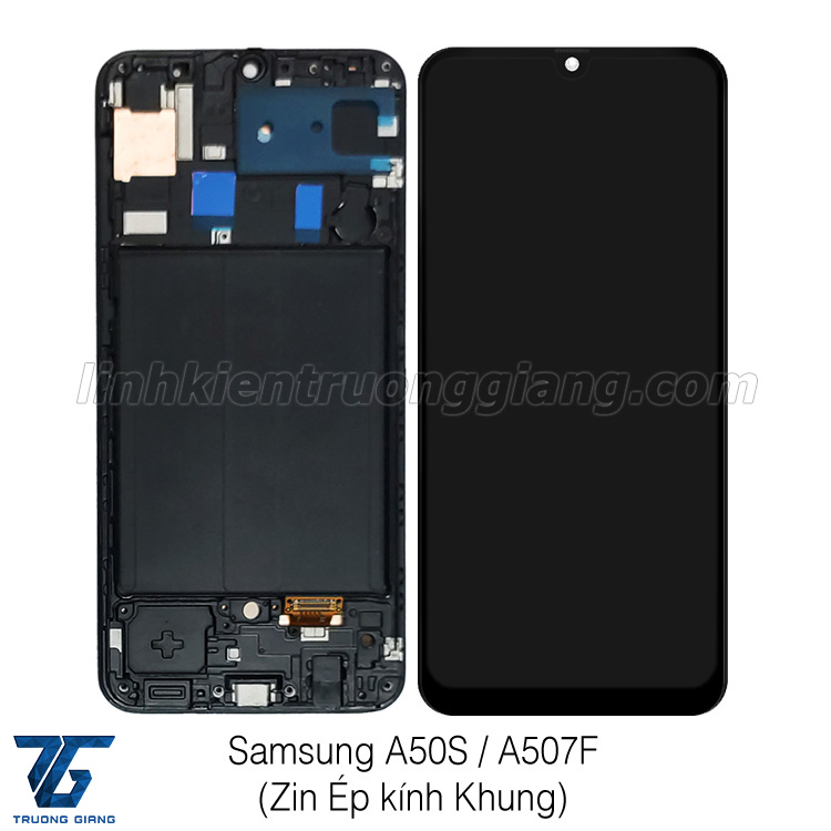 Màn hình Samsung A50S / A507F (Zin ép kính khung) - Màn hình