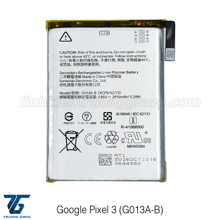 Pin Google Pixel 3 (G013A-B) | Pin | Google Pixel