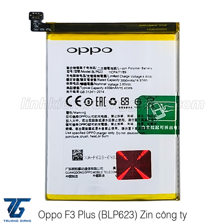 Pin Oppo BLP623 / F3Plus / F3+ / R9SP / F3 Plus (Zin công ty) - Pin