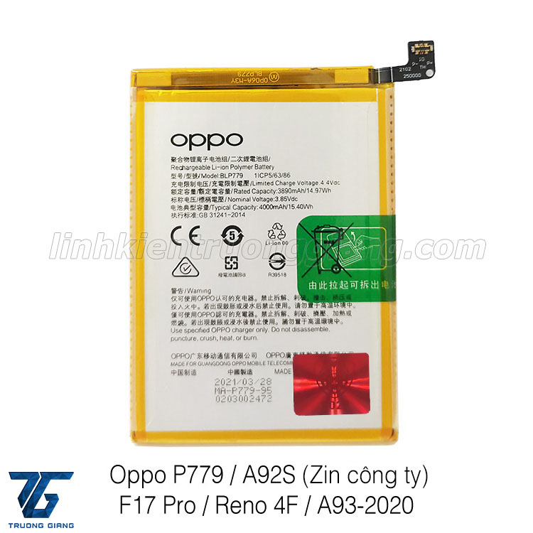 Pin Oppo BLP779 / A93-2020 / A92S / F17Pro / Reno 4F / F17 Pro (Zin công ty) | Pin | Oppo ...