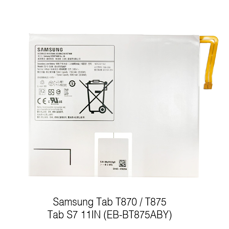 Pin Samsung Tab T870 / T875 / Tab S7 11IN (EB-BT875ABY) | Pin | Samsung Tab