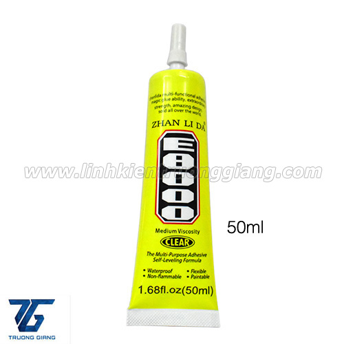 Keo E8000 (50ml - Gel trắng) - Keo chai dán - Keo UV