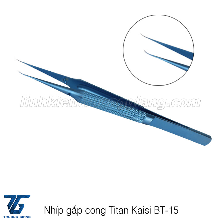 Nhíp Gắp cong Titan Kaisi BT-15 (xanh xịn) - Nhíp gắp