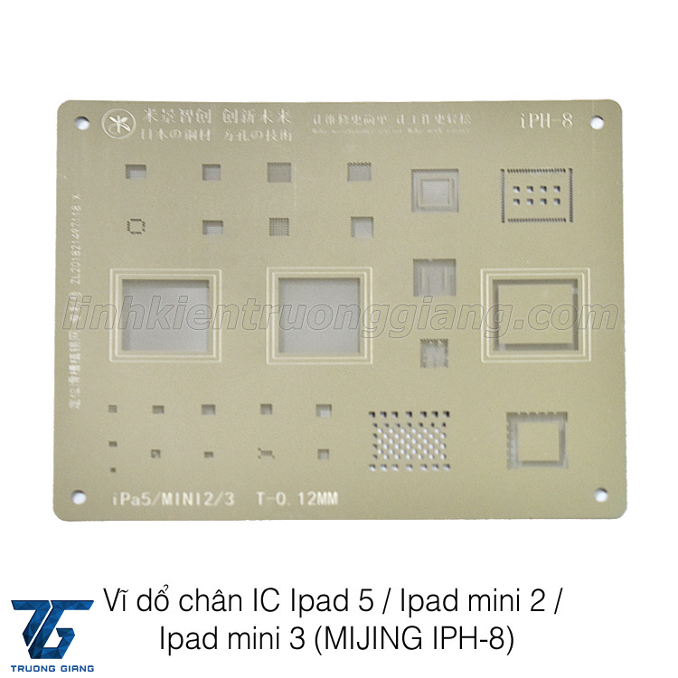 Vĩ dổ chân IC Ipad 5 / Ipad mini 2 / Ipad mini 3 (MIJING IPH-8) - Đế ...