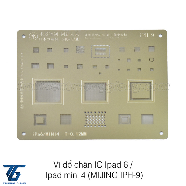 Vĩ dổ chân IC Ipad 6 / Ipad mini 4 (MIJING IPH-9) - Đế - Vỉ đổ chân IC