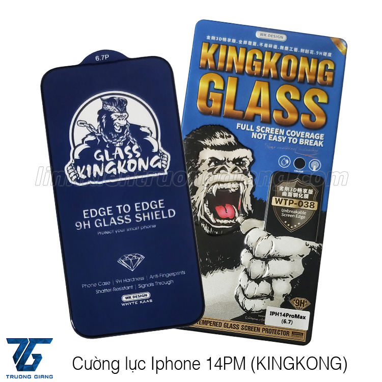Cường lực KINGKONG Iphone 14ProMax / Iphone 14Pro Max / Iphone 14PM (Hộp thiết)